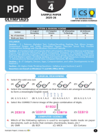 Ieo Sample Paper Class-4 2025-26 | PDF | Adverb | Word