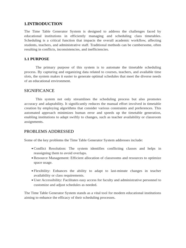 Time Table Generator System Overview | PDF | Password | Ajax (Programming)