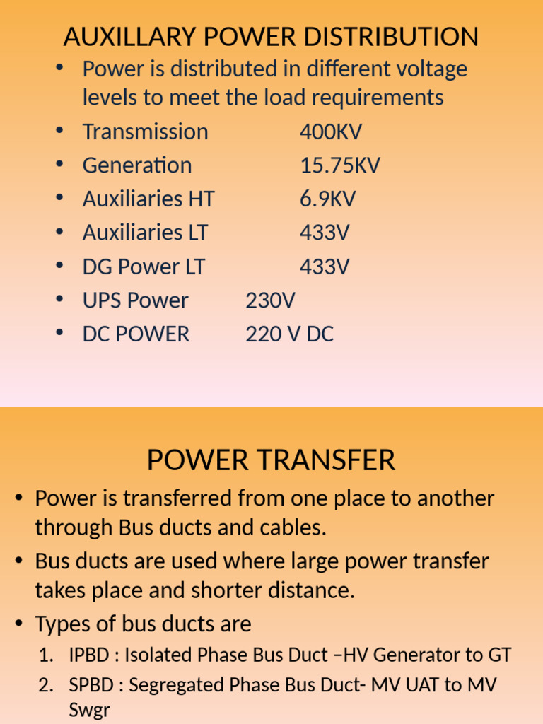 Auxiliary Power Distribution Overview | PDF