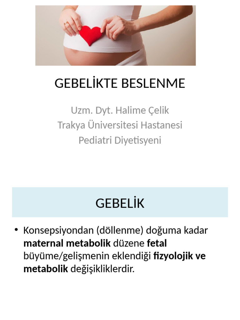 Gebeli̇k & Beslenme | PDF
