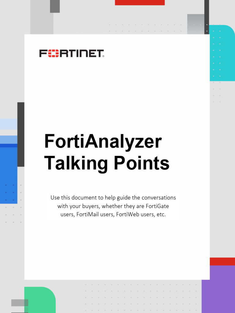 FortiAnalyzer Talking Points | PDF | Information Technology | Computing