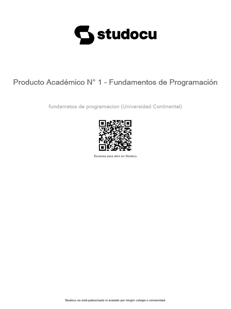 Producto Academico n0 1 Fundamentos de Programacion | PDF | C ++ | Programación orientada a objetos
