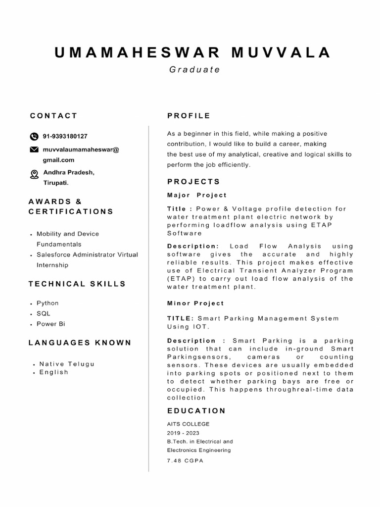 Resume 3 | PDF