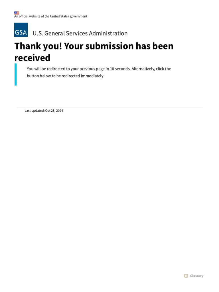 Thank You! Your Submission Has Been Received - GSA | PDF