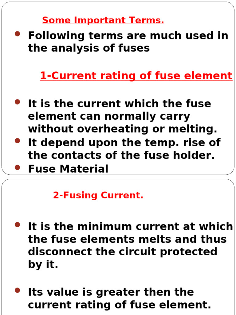 Fuse - Chapter 3 & 4 | PDF | Fuse (Electrical) | Power (Physics)