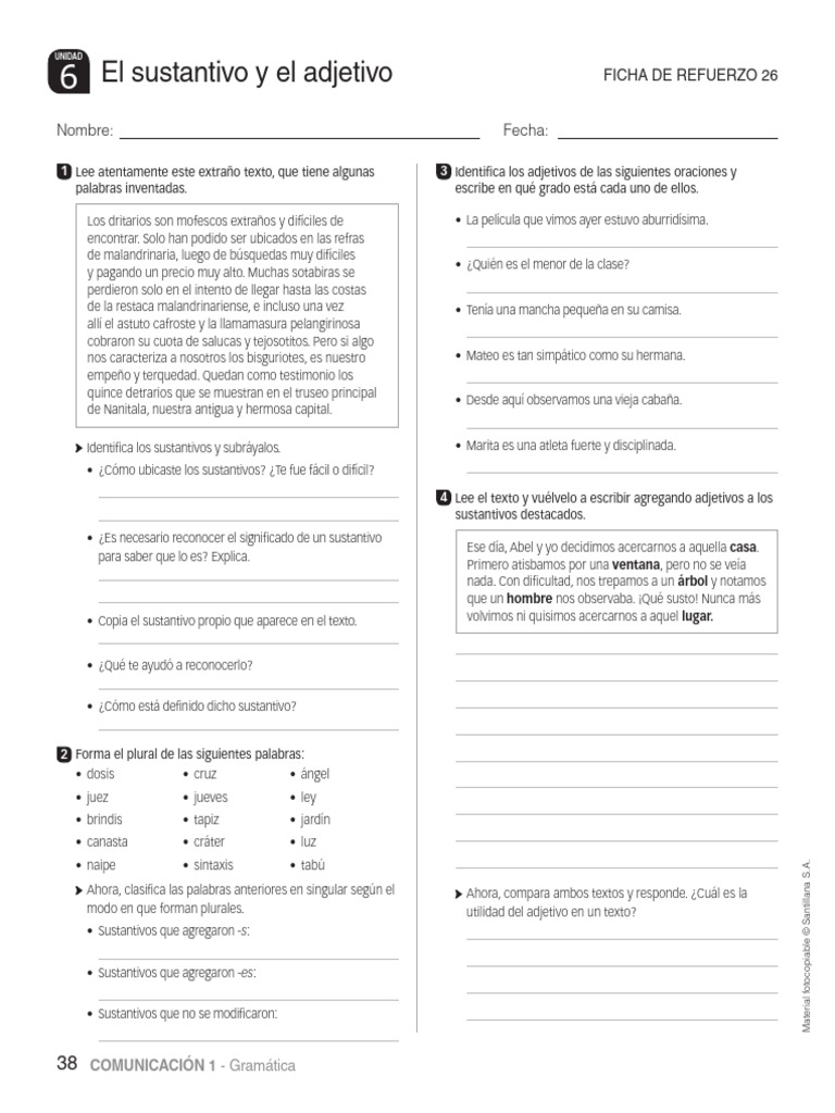 El Sustantivo y El Adjetivo | PDF | Adjetivo | Lingüística