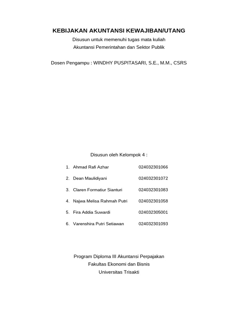 Paper Kel 4 Akuntansi Pemerintah | PDF