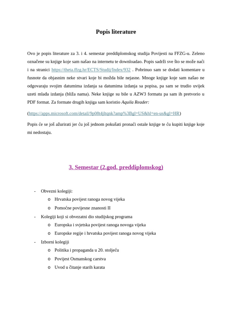 Popis Literature | PDF