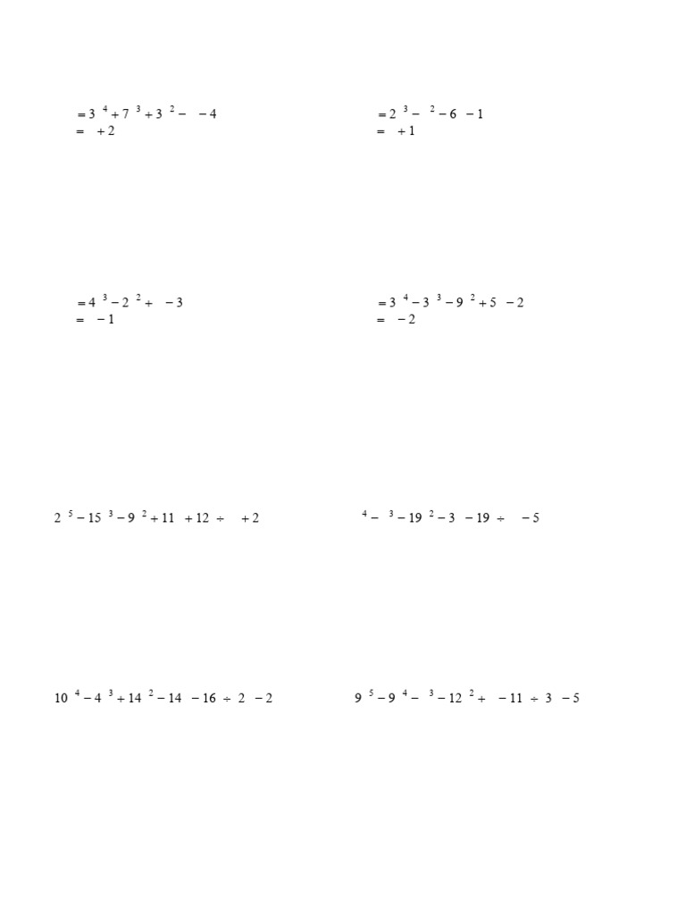02 - Dividing Polynomials | PDF | Mathematics | Algebra
