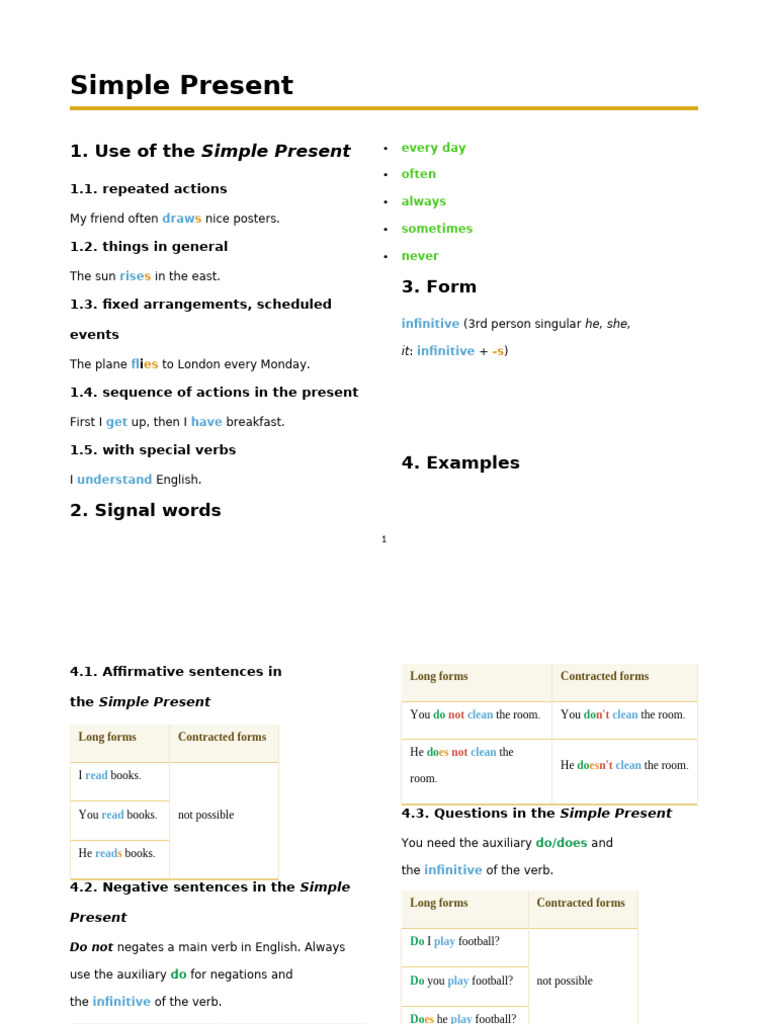 Simple Present and Past Tenses | PDF | Semantic Units | Linguistic Typology