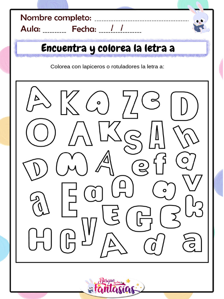 Colorea las letras del alfabeto | PDF