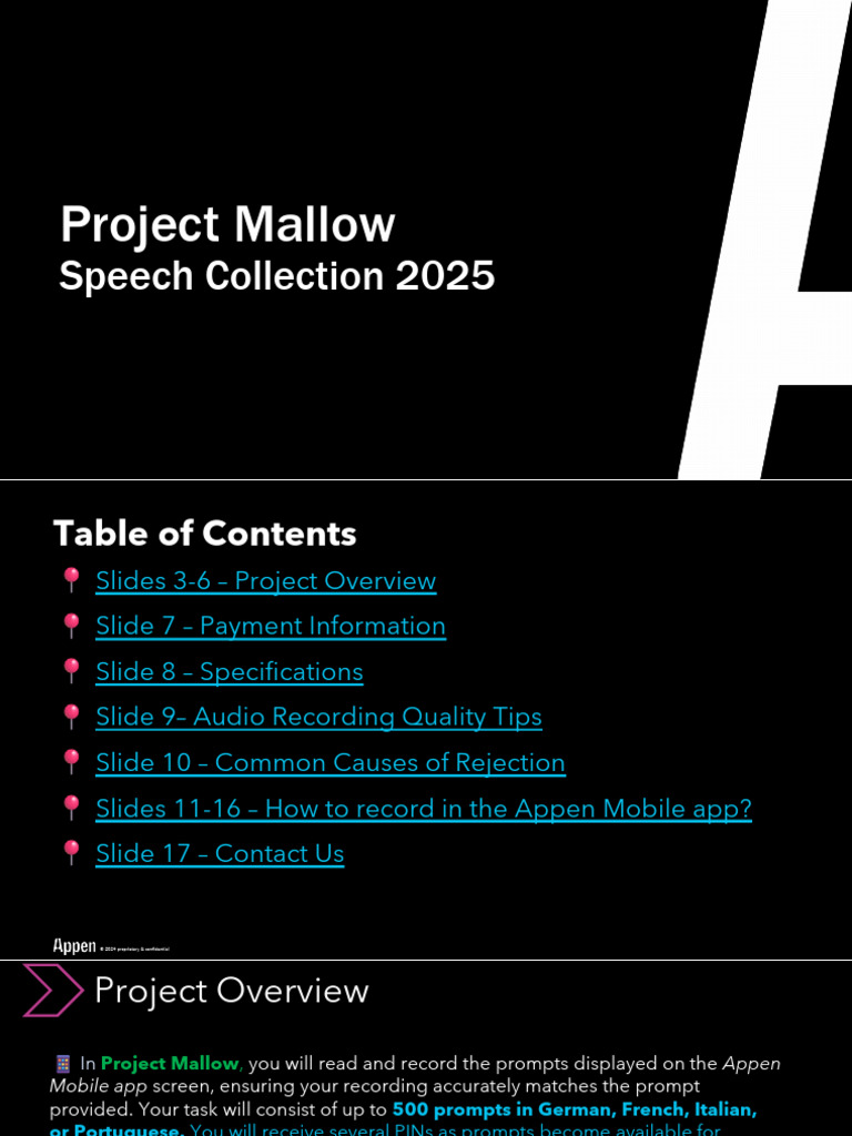 Project Mallow: Appen Mobile Recording Guide | PDF | Smartphone ...