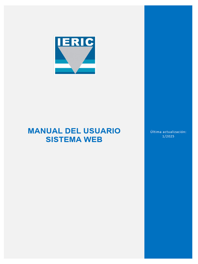 Manual de Usuario Sistema Web IERIC | PDF | Usuario (informática) | Red mundial