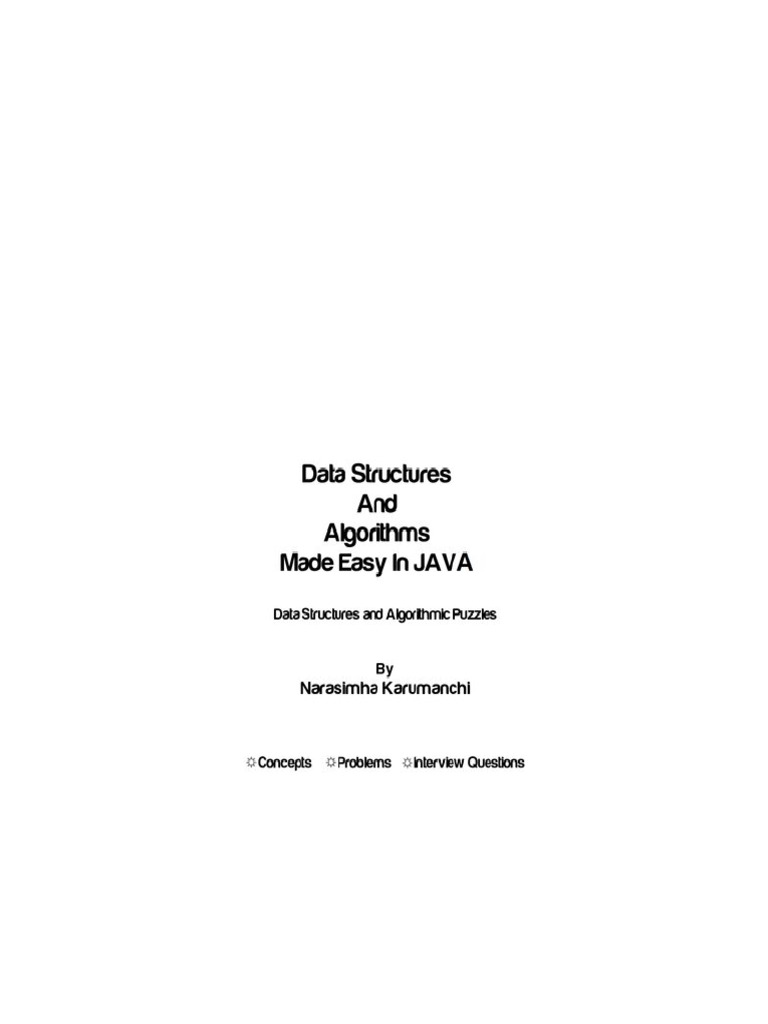 Data Structures And Algorithms Made Easy In Java Data Structure And