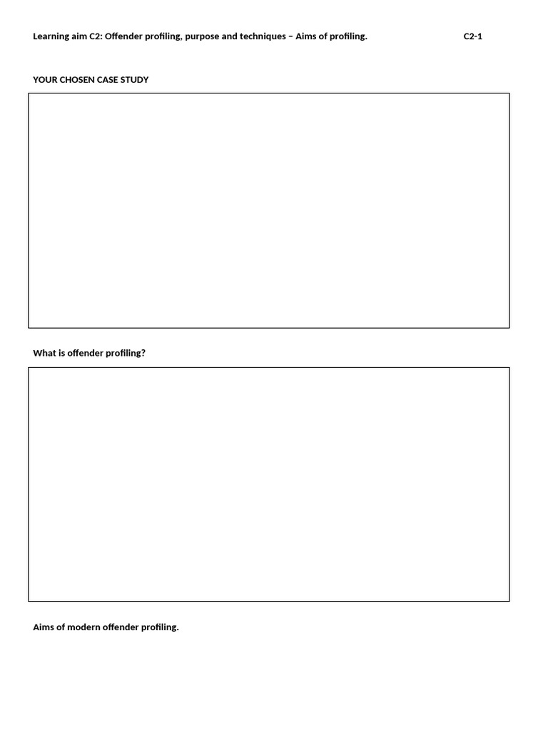 C2-1 Aims of Offender Profiling | PDF | Jack The Ripper | Crimes