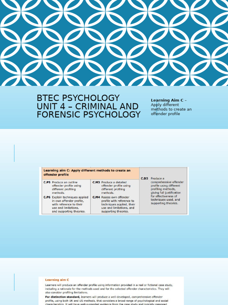 C2-1 Aims of Profiling | PDF | Offender Profiling | Crimes