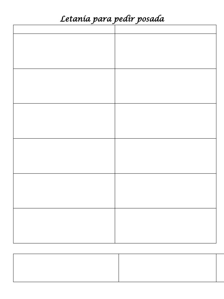 Letanía para Pedir Posada | PDF