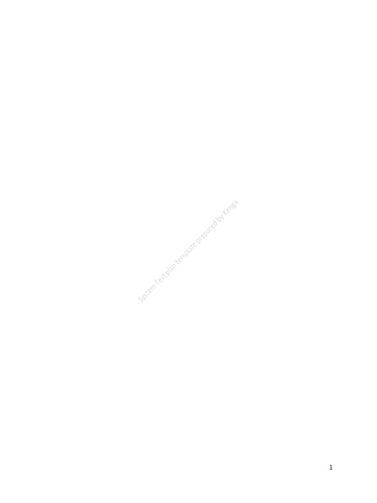 System Test Plan Overview | PDF | Software Testing | Software Bug