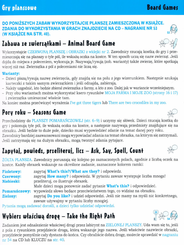 Board Games Instructions | PDF