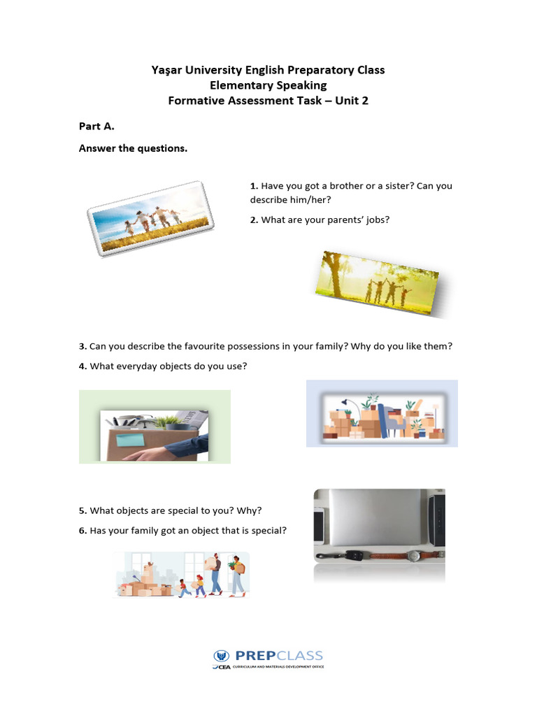 English Speaking Assessment Task Guide | PDF