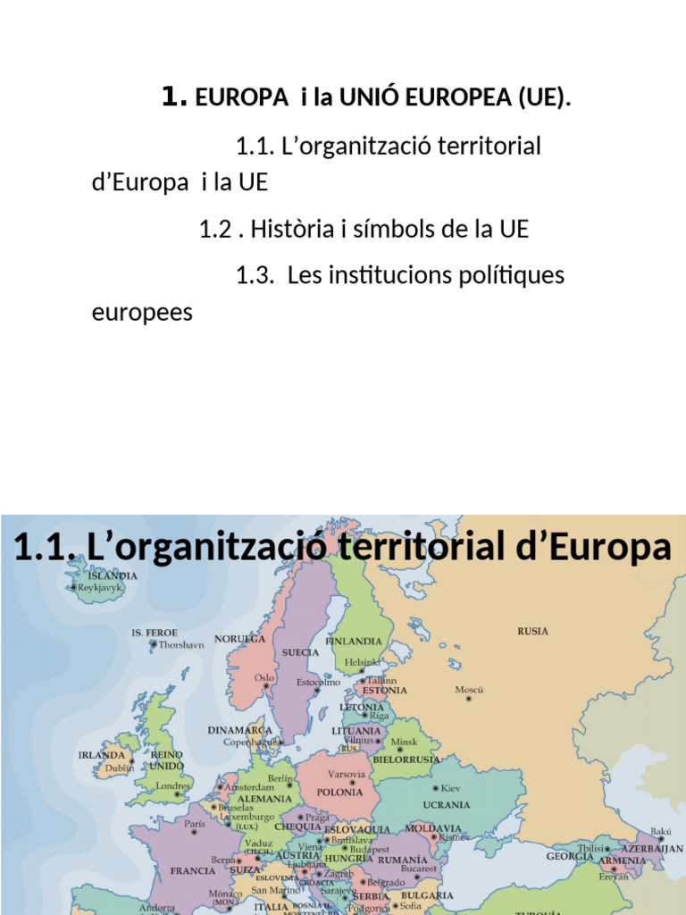 Tema 2. Europa I La UE 2020 20211 | PDF