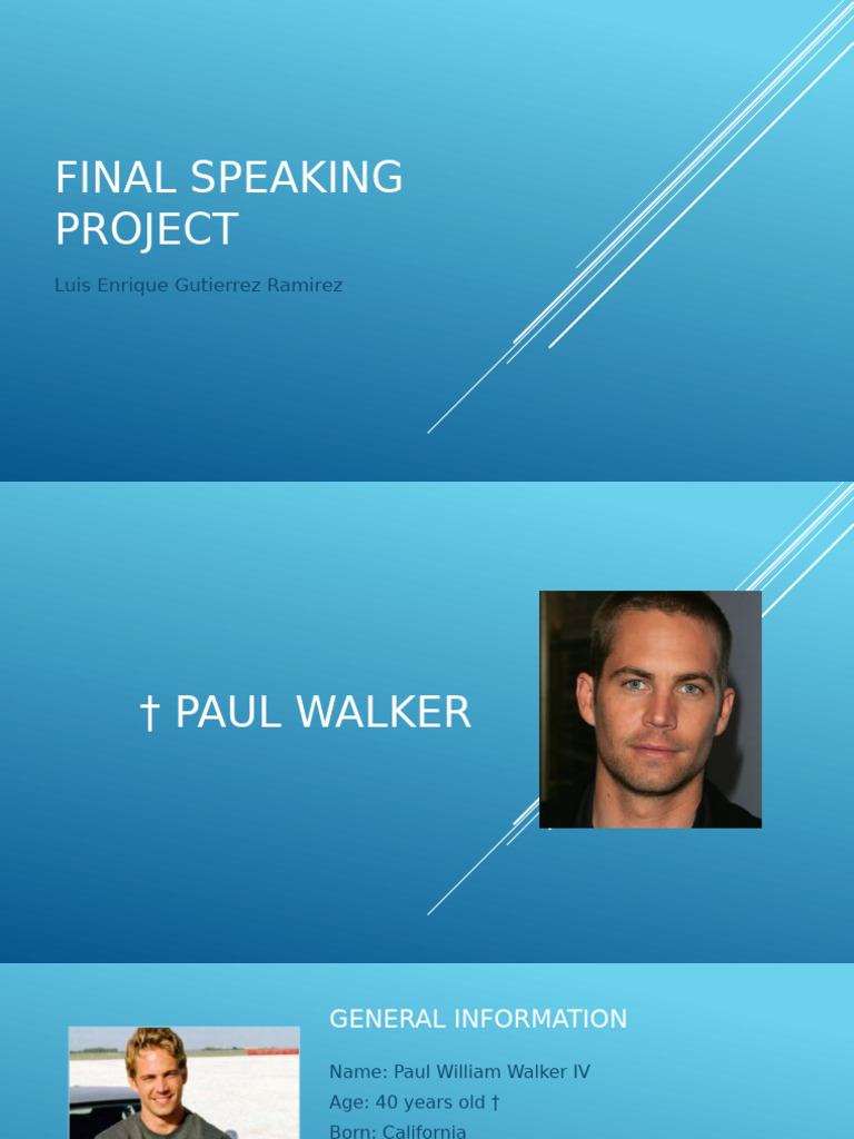 Final Speaking Project | PDF