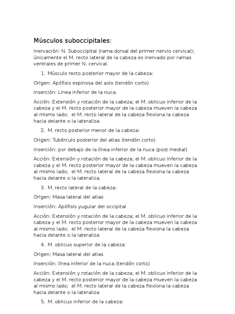 Músculos de la Nuca y su Función | PDF | Cabeza y cuello humanos ...