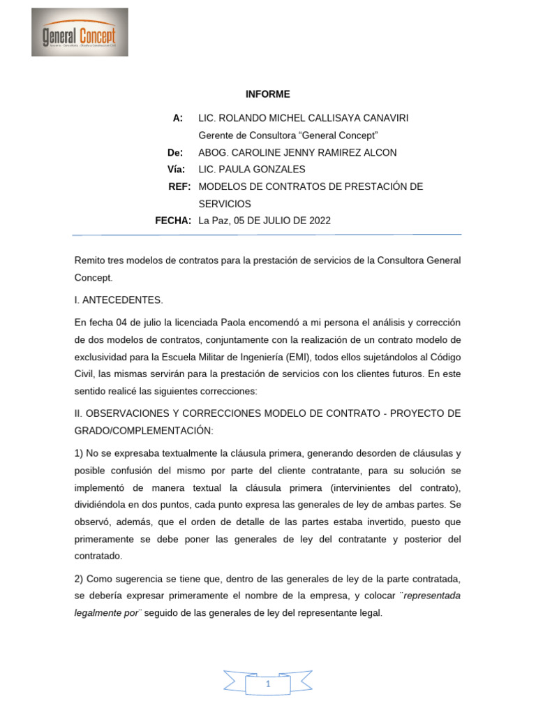 Informe General Concept 1 | PDF