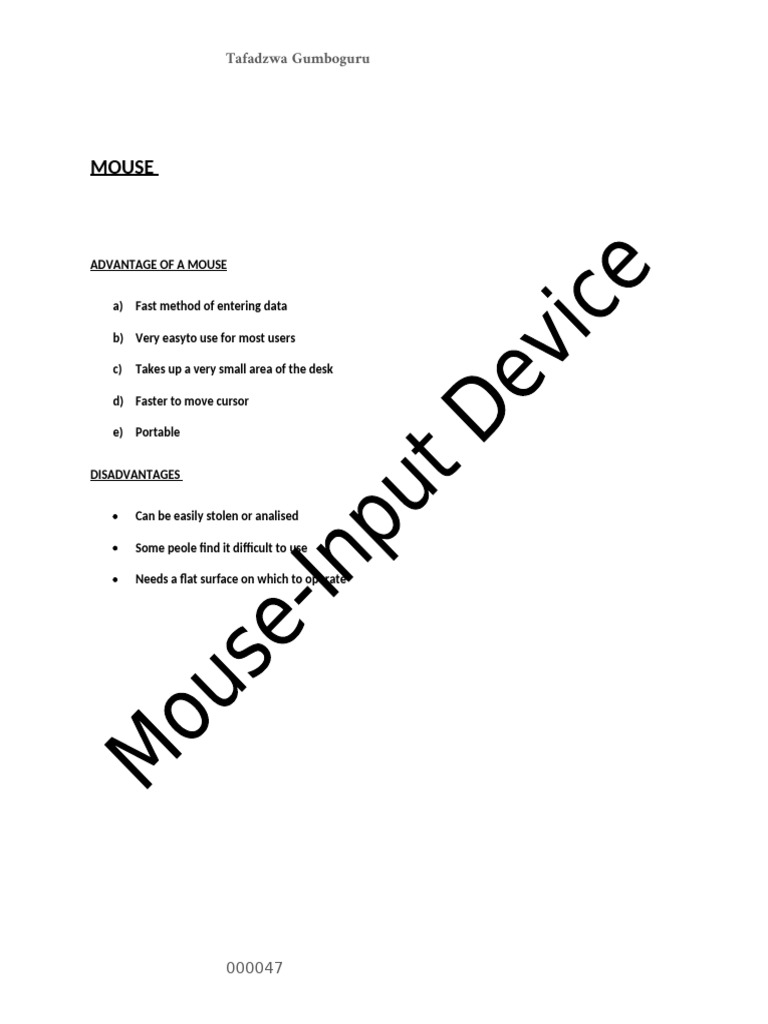 Mouse Pdf