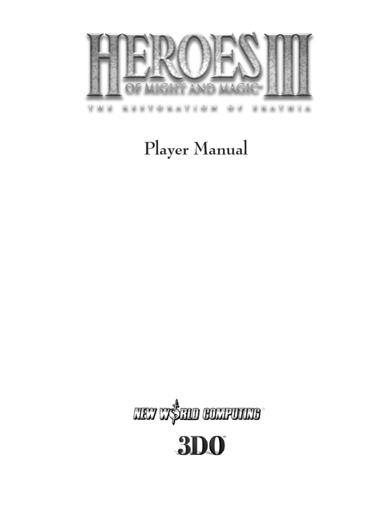 Heroes3 Manual | PDF | Menu (Computing) | Computing