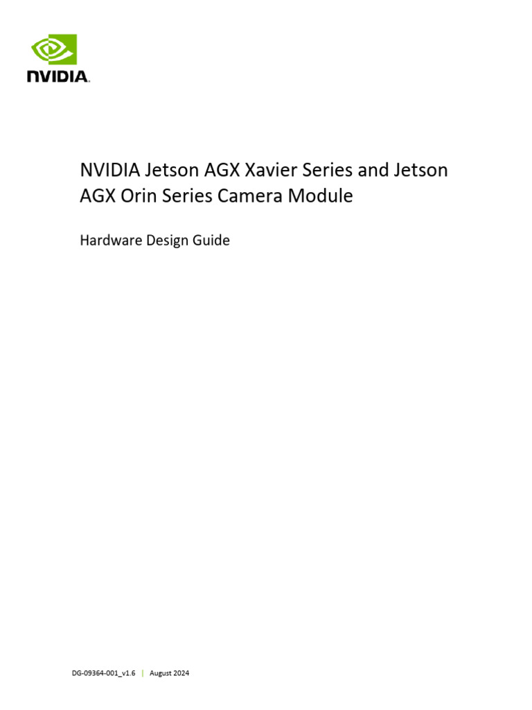Jetson-AGX-Xavier-Orin-Camera-Design Guide - DG-09364-001 - v1.6 | PDF | Computer Engineering ...
