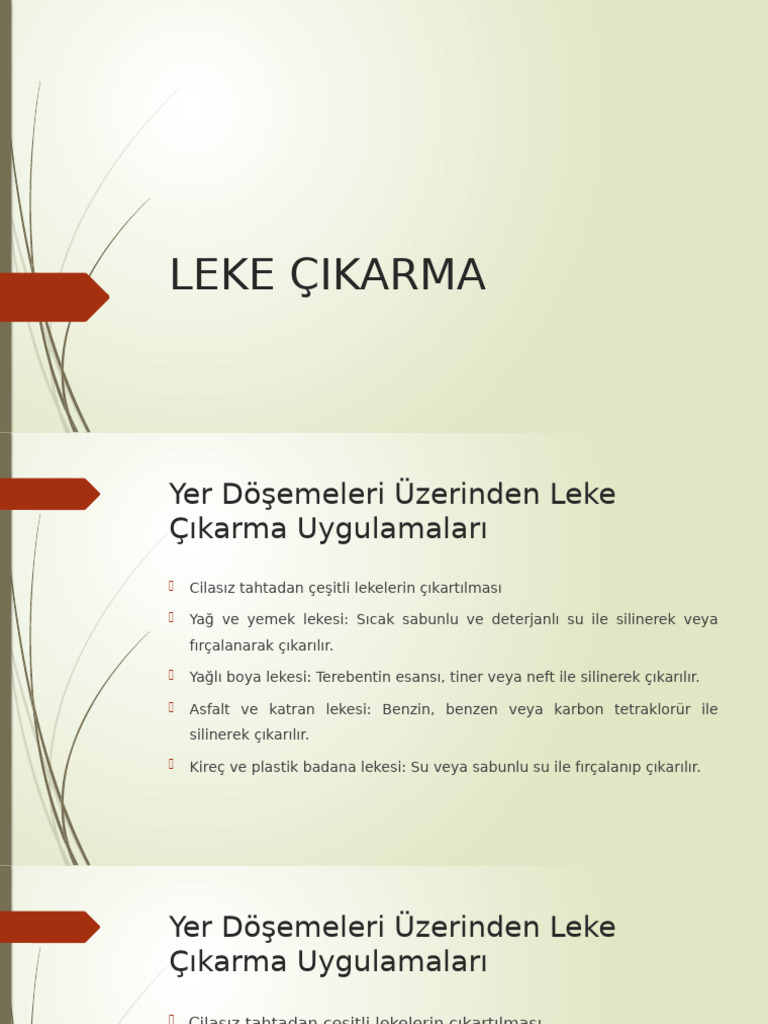 Leke Ã Ikarma Uygulamalari 2 | PDF