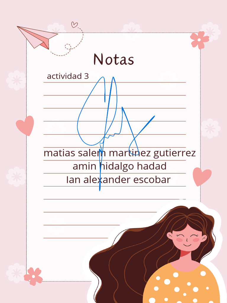 Documento A4 de notas decorada ilustrado rosa (1)-1 | PDF
