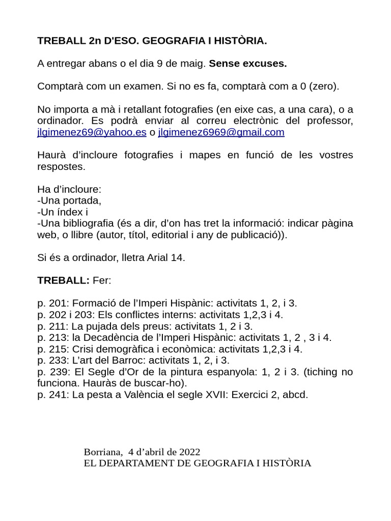 Treball GiH 3r Trimestre | PDF