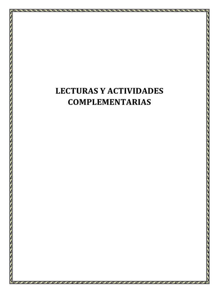11. Caratula 1°lectura complementarias | PDF