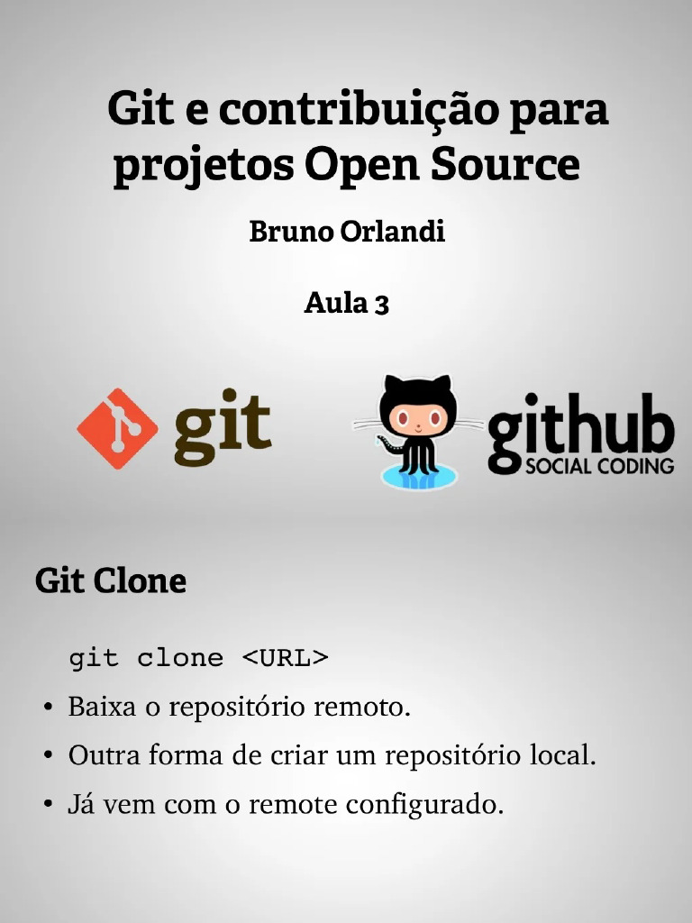 Aula 3 - Curso Git e Github - Webschool | PDF