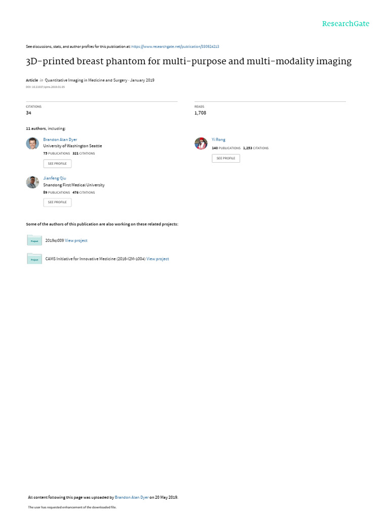 3D-printed_breast_phantom_for_multi-purpose_and_mu (1) | PDF | Medical Imaging | Mammography