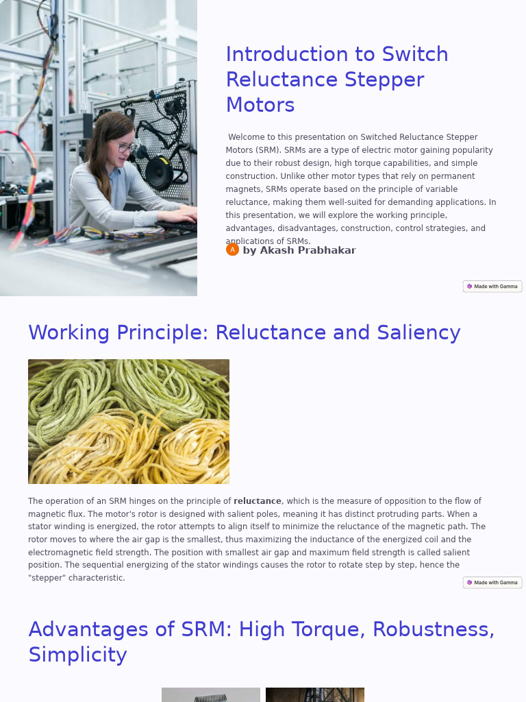 Introduction to Switch Reluctance Stepper Motors | PDF | Electric Motor ...