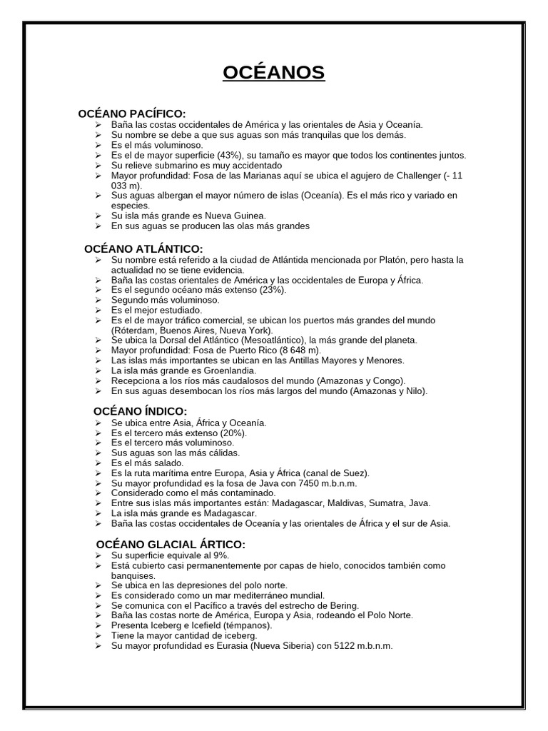 Océanos | PDF | Océanos | Isla