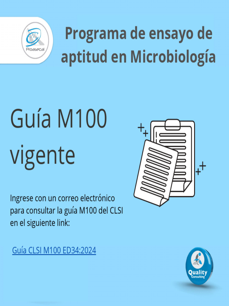 Guía CLSI M100 ED34:2024 | PDF