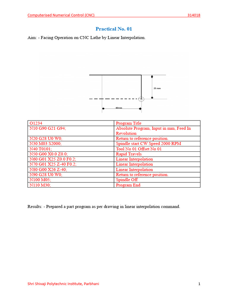 CNC Practical Exercises 3 | PDF | Numerical Control | Production And Manufacturing