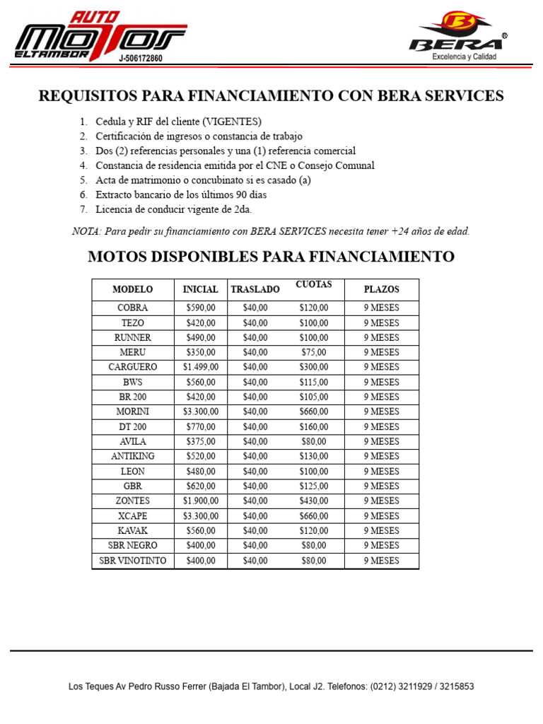 Bera Service Automotos | PDF