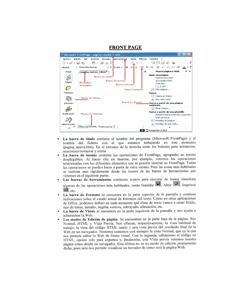 Introducción a Front Page y Diseño Web | PDF | Hipervínculo | Red mundial
