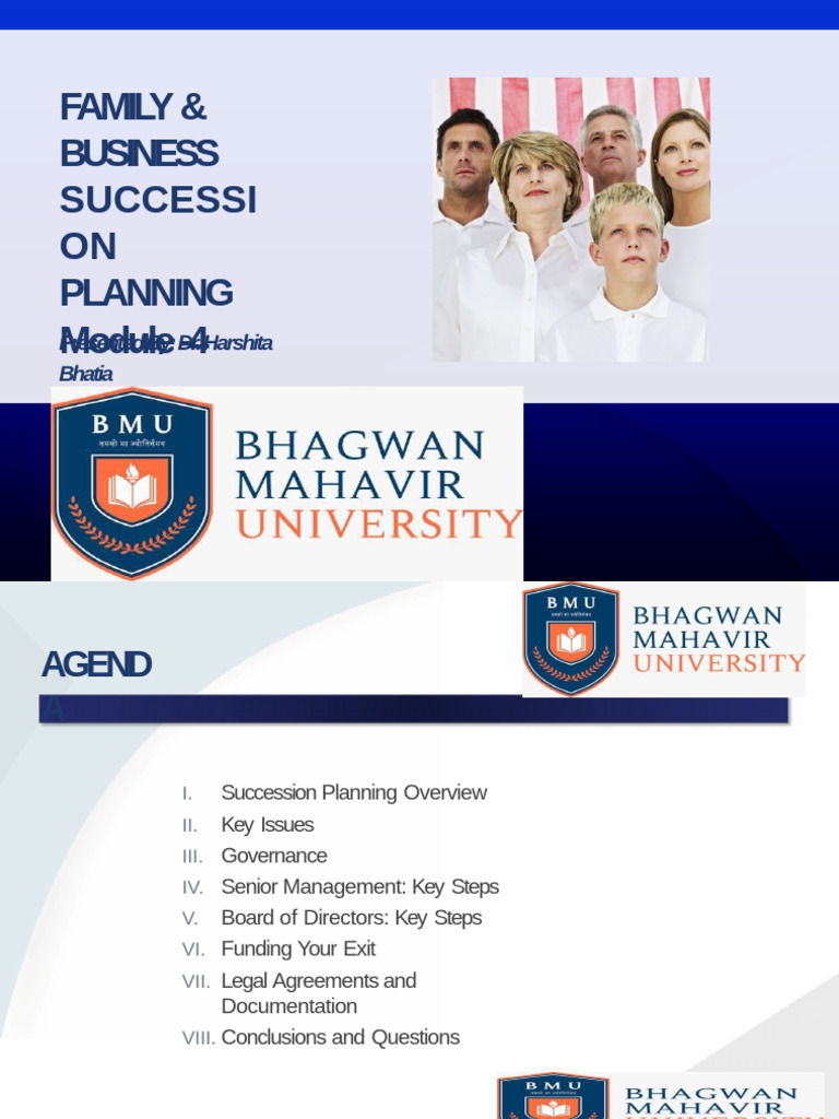 Module 4 Family Business - Succession Planning | PDF | Stocks | Governance