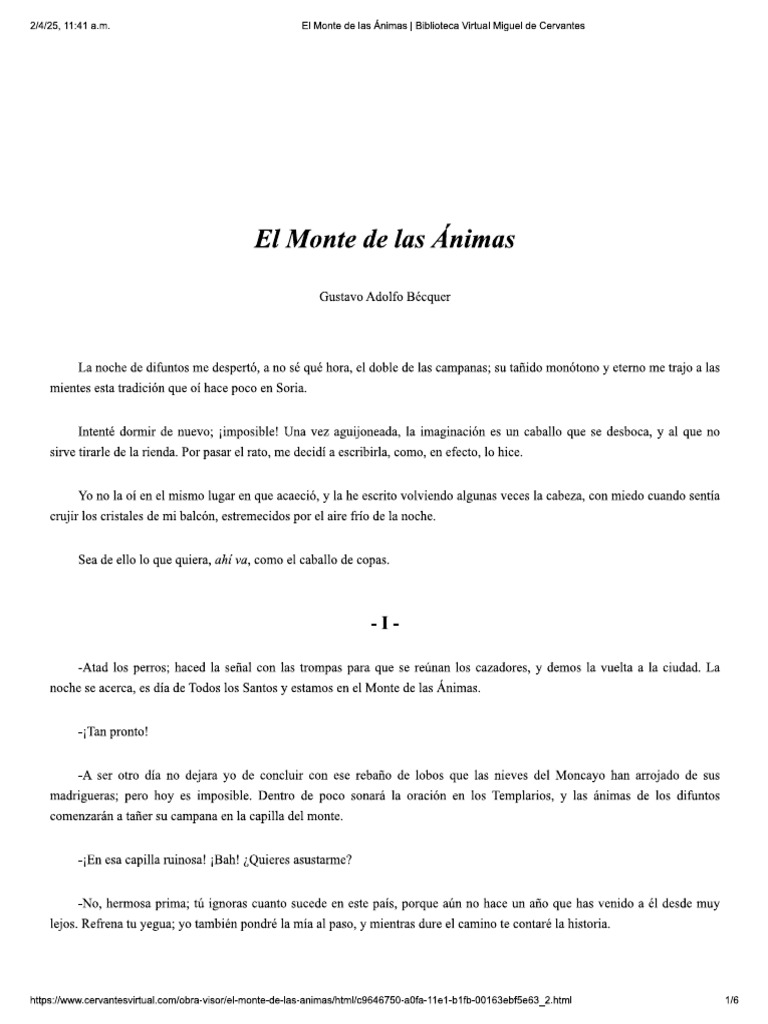 El Monte de Las Ánimas, GA Bécquer | PDF