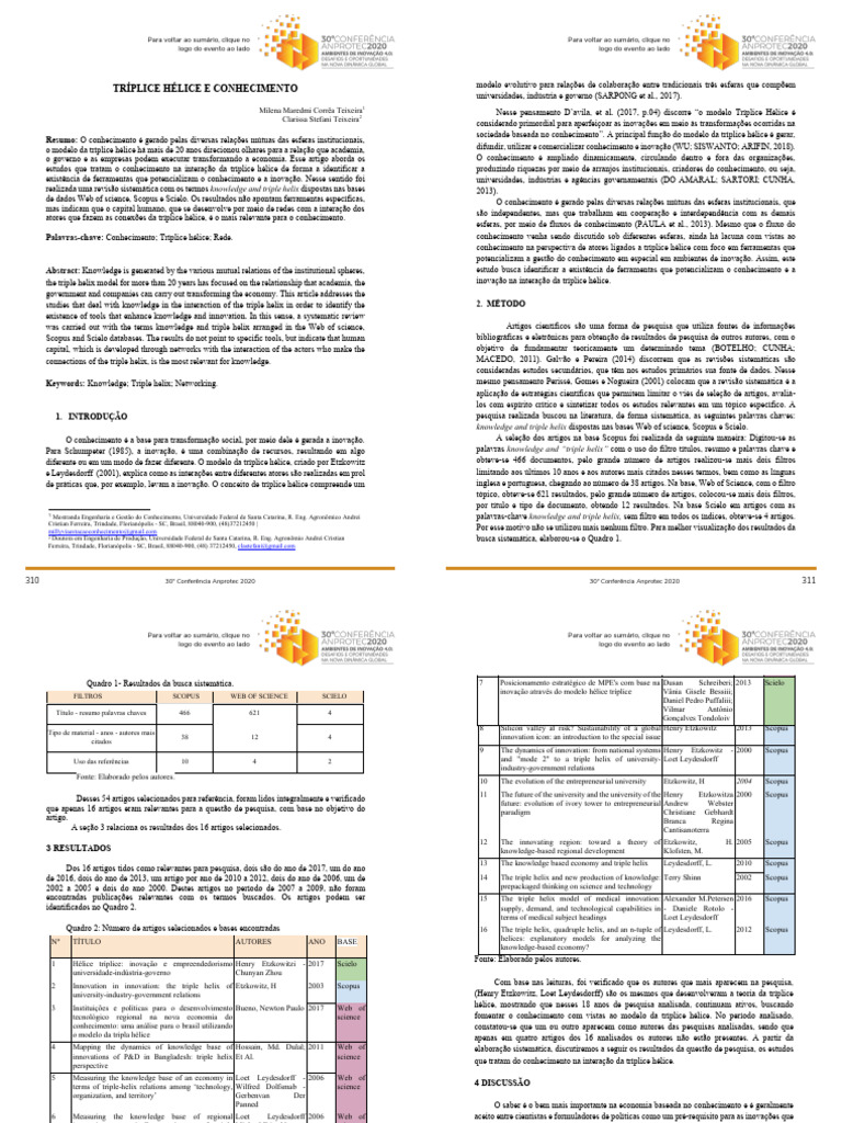 Triplice Helice e o Conhecimento | PDF | Economia | Inovação