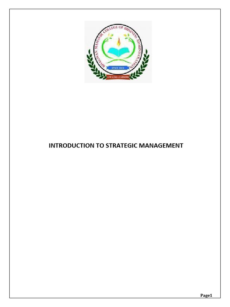 Introduction to Strategic Management | PDF | Strategic Management ...