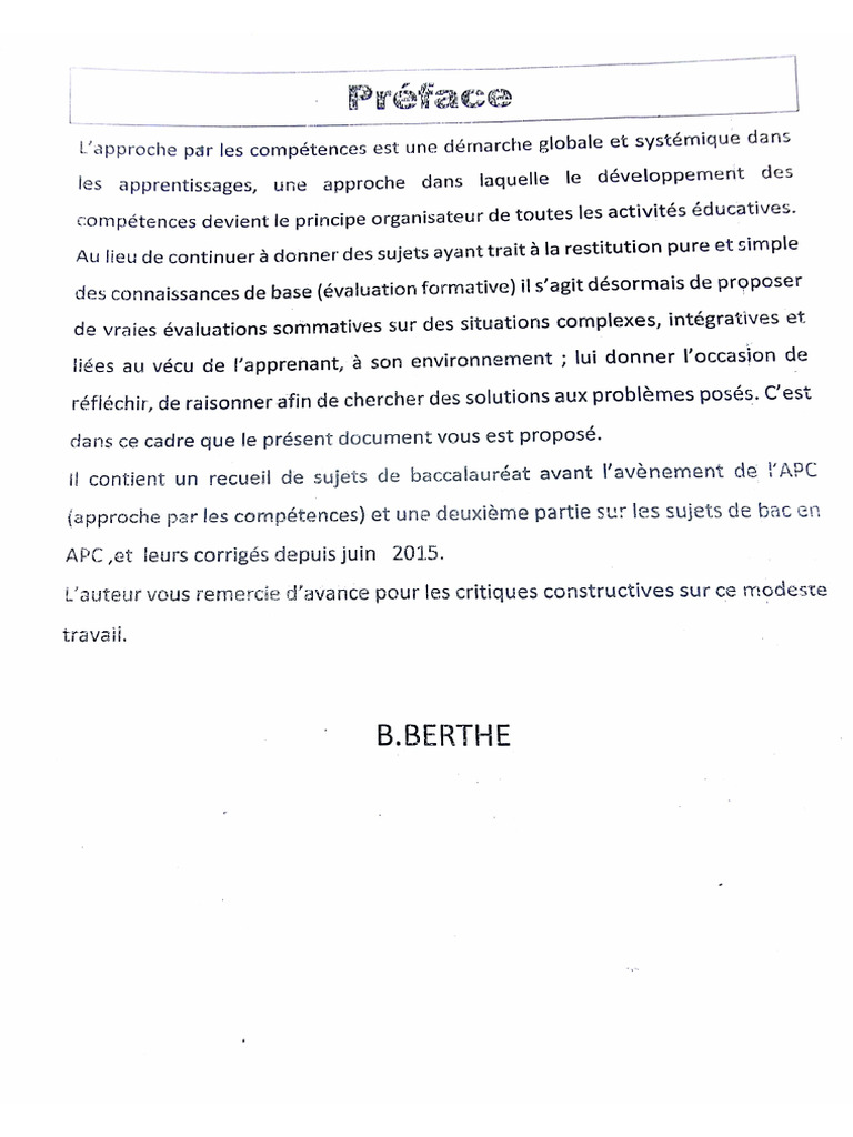 Livre SVT Sujet BAC | PDF