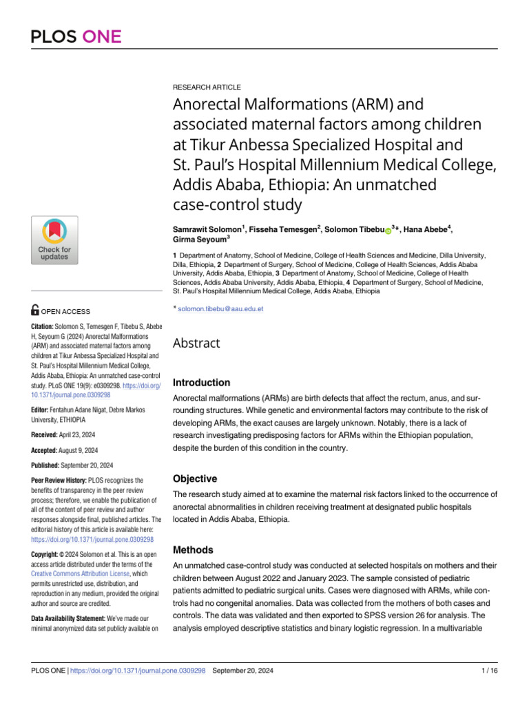 Anorectal Malformations ARM and Associated Materna | PDF | Pregnancy ...