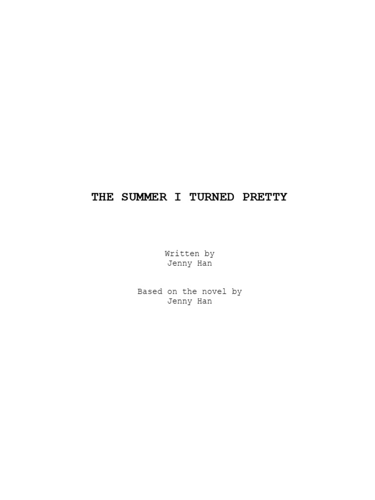The Summer I Turned Pretty Script | PDF
